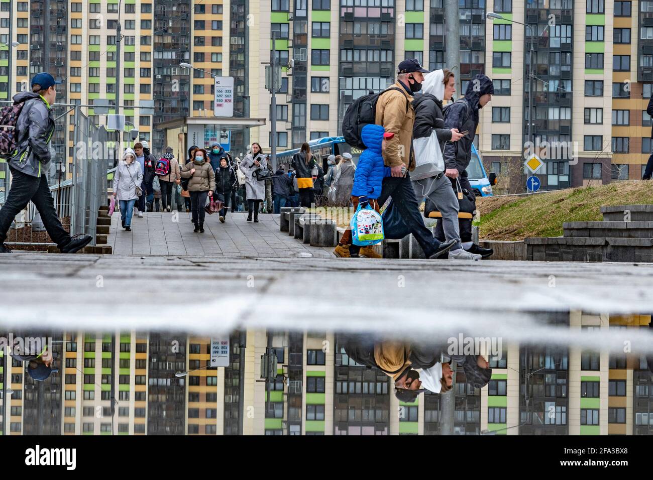 Russia, Moscow. People walk in a street Stock Photo - Alamy