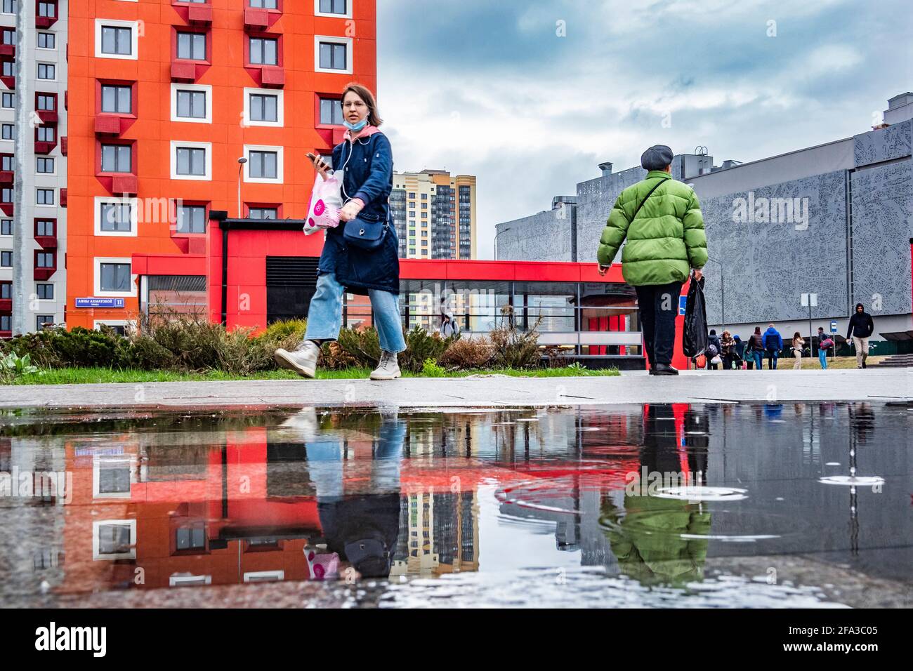Russia, Moscow. People walk in a street Stock Photo - Alamy