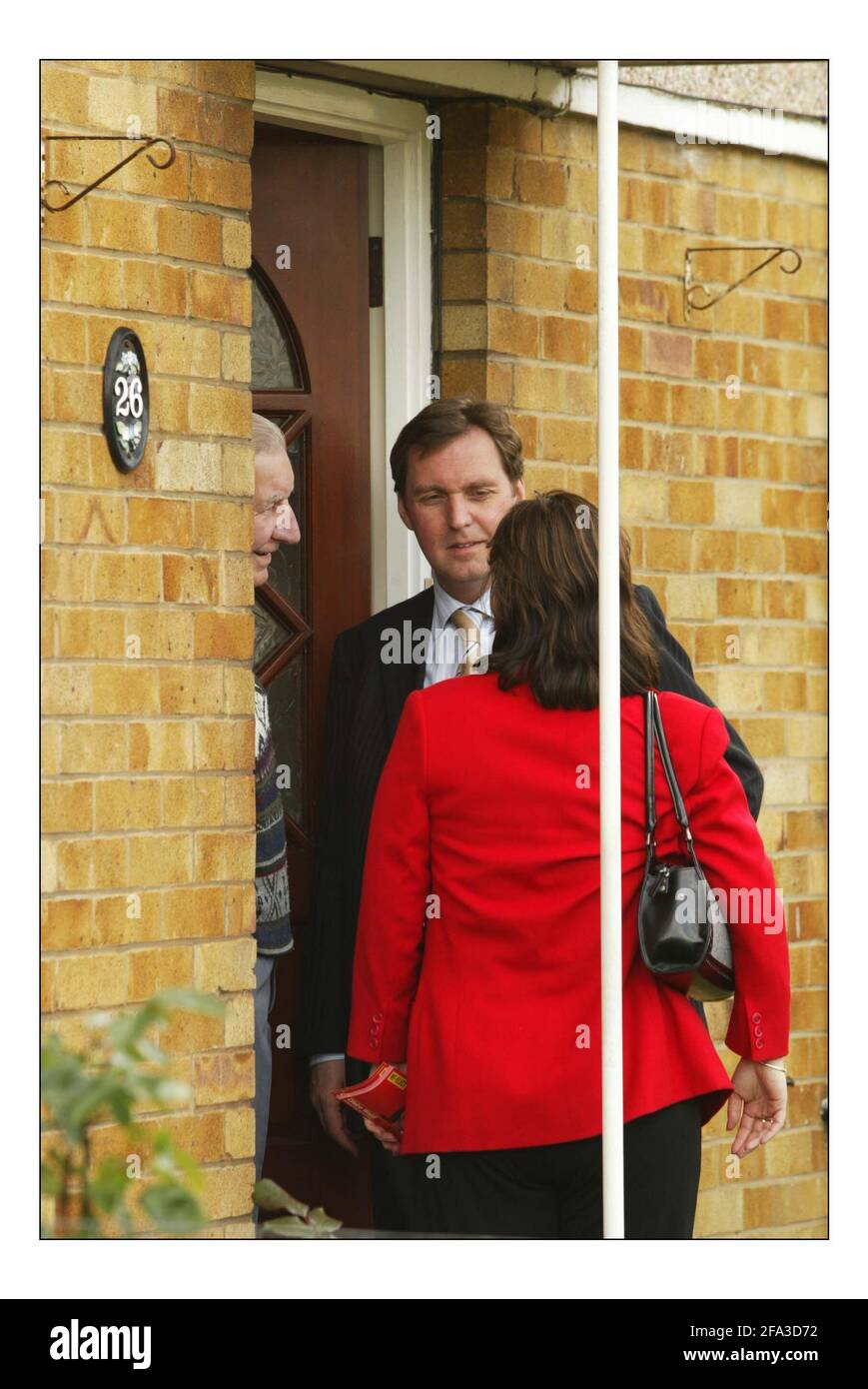 Alan Milburn Knocking on doors in Watford with Clair Ward (in Red ...
