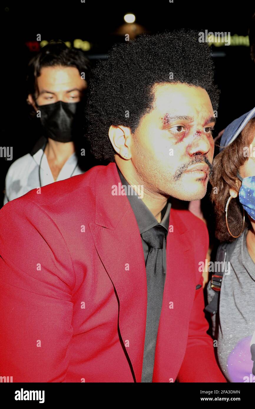 New York - NY - 20200826 The Weeknd is seen with bloody make up as he ...