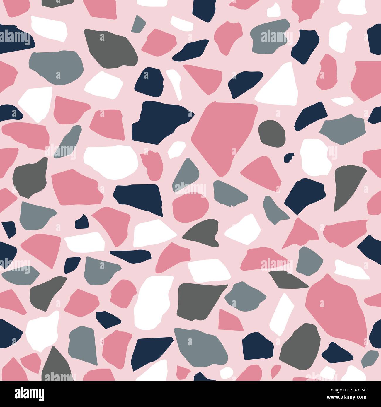 Terrazzo flooring vector seamless pattern. Classic venetian terrazzo ...
