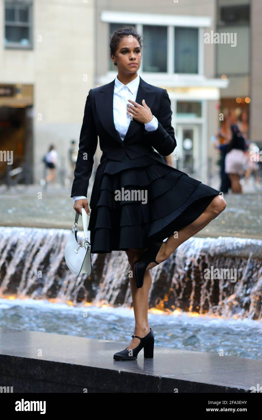 New York - NY - 20200810 Misty Copeland poses in unique positions on a ...