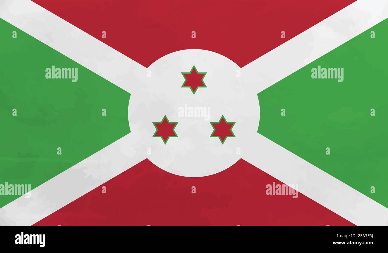 Burundi national flag created in grunge paint, style Stock Vector Image ...