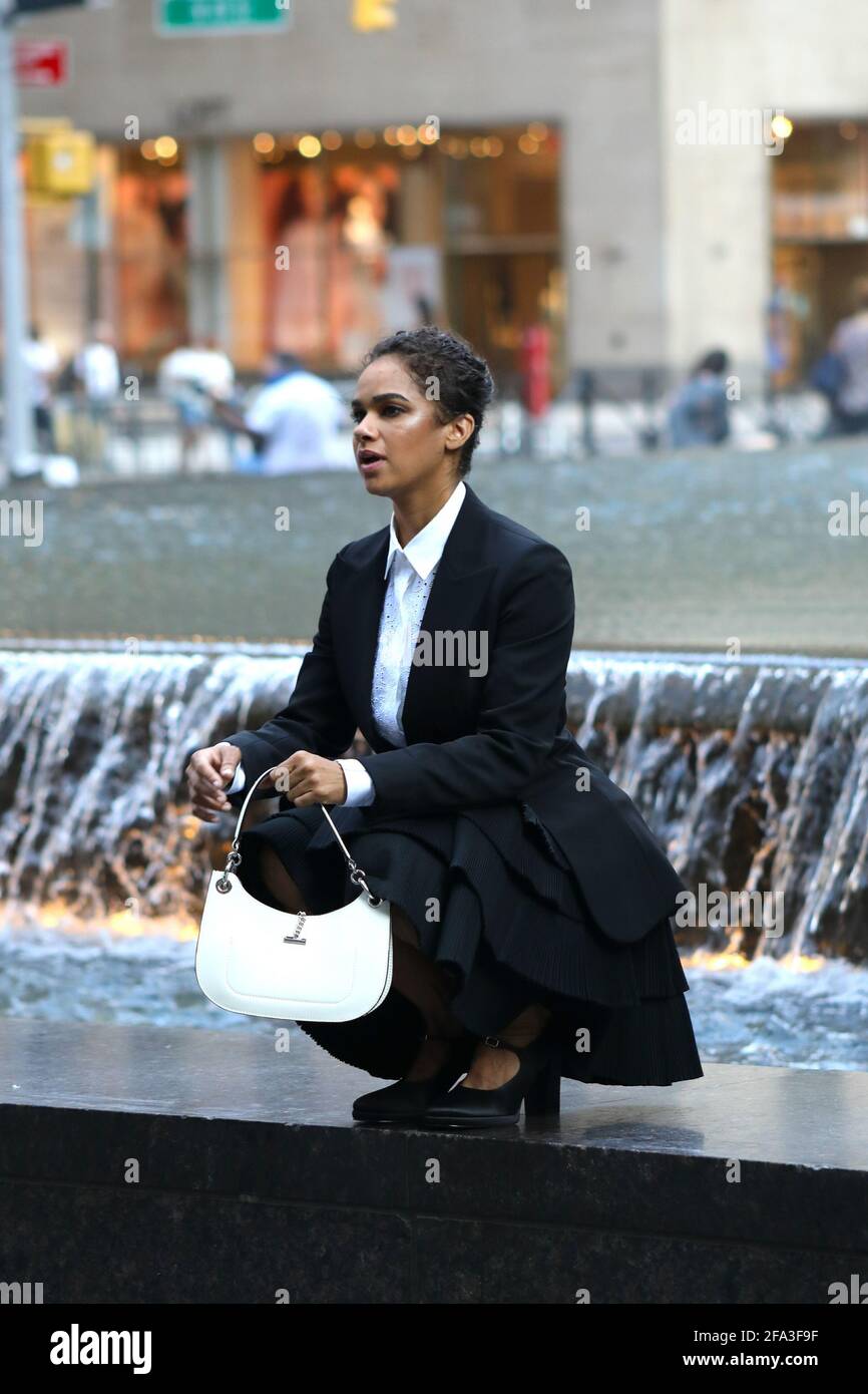 New York - NY - 20200810 Misty Copeland poses in unique positions on a ...