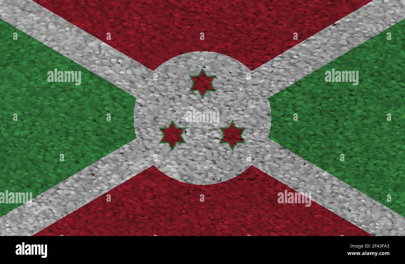 Burundi national flag created in grunge paint, style Stock Vector Image ...