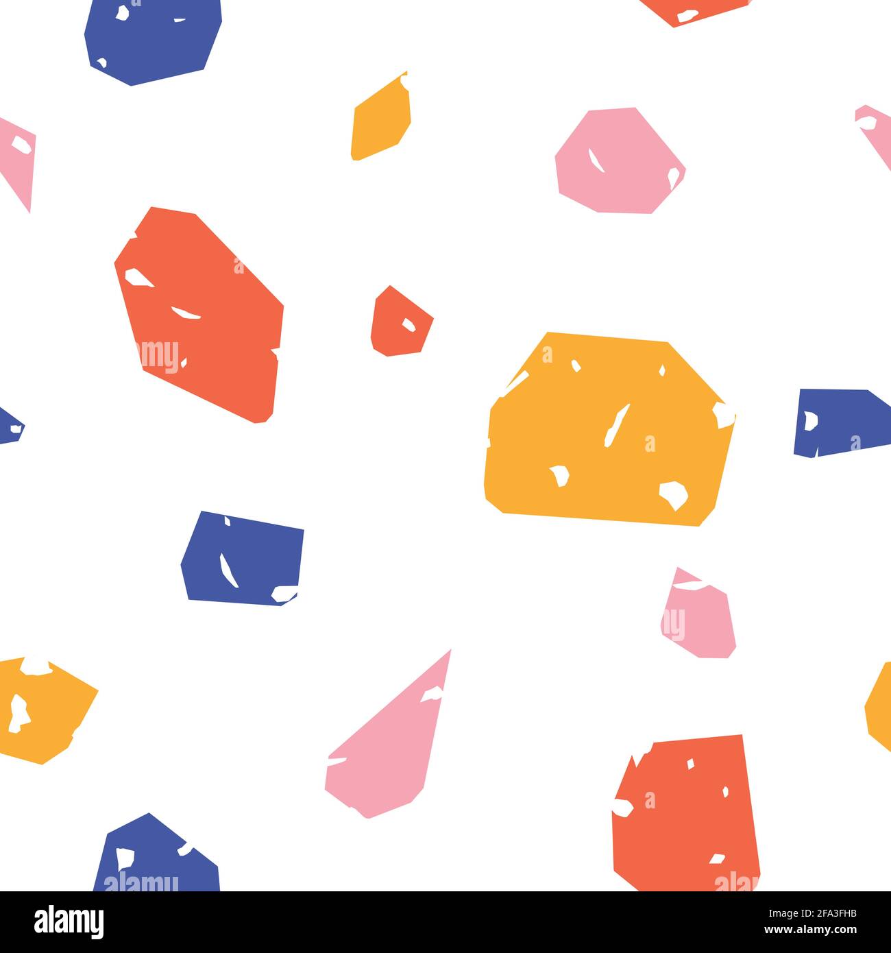 Terrazzo flooring vector seamless pattern. Classic venetian terrazzo ...