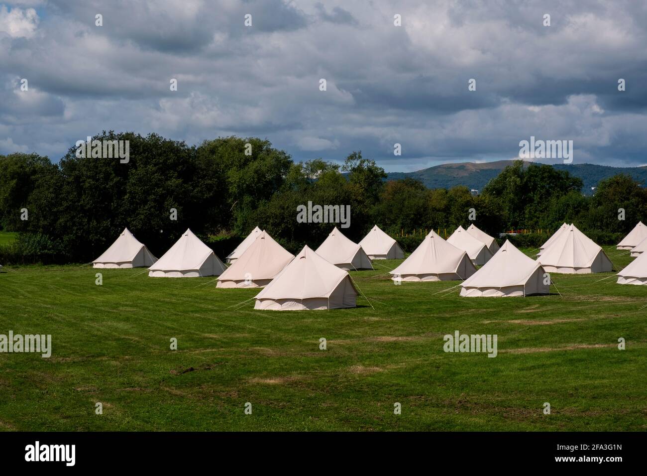 Sunshine music festival site, UK Stock Photo - Alamy