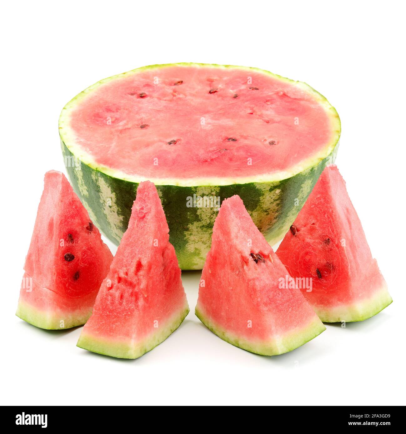 cut watermelon isolated on white background Stock Photo - Alamy