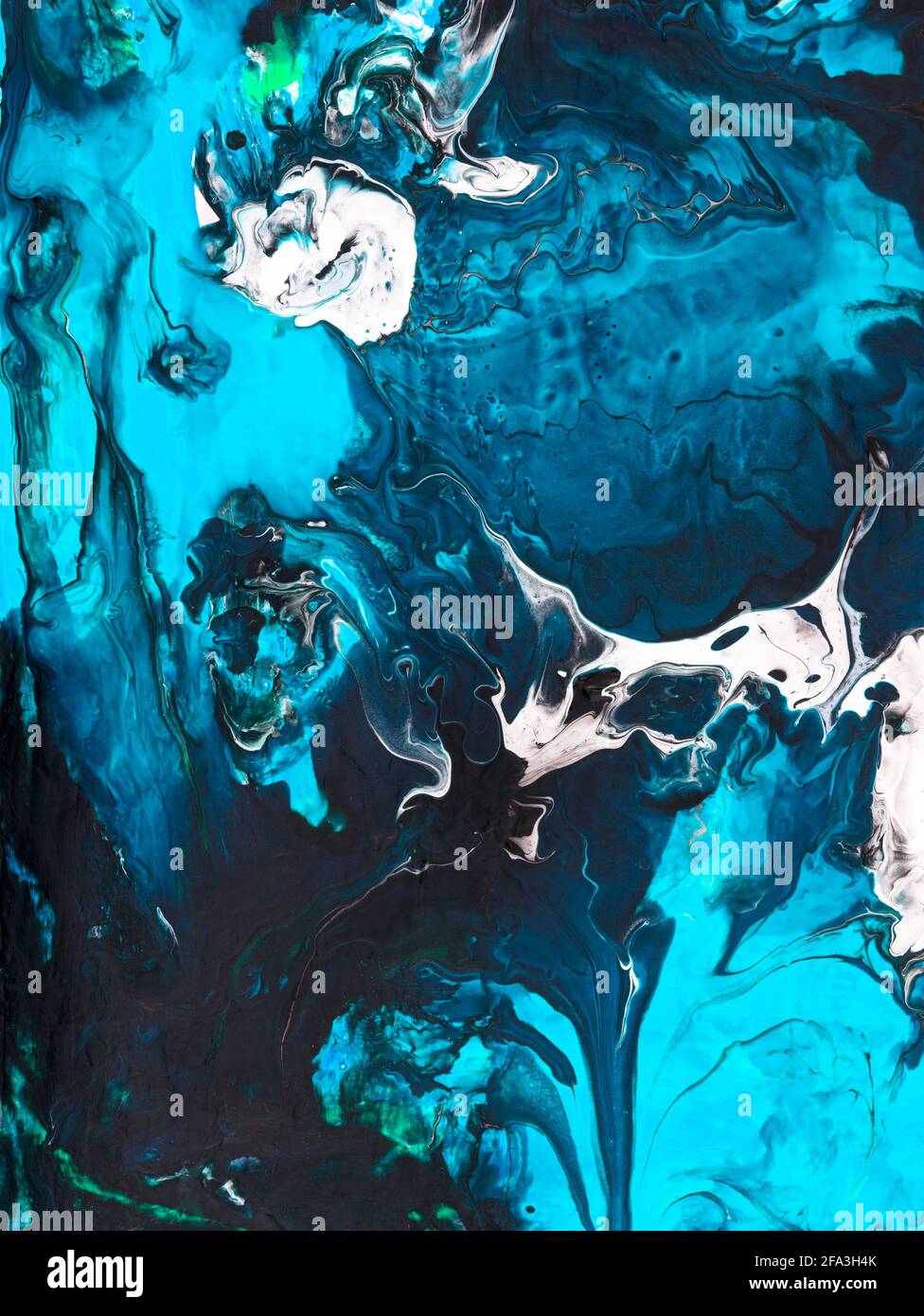 Blue creative abstract hand painted background, marble texture, brush ...