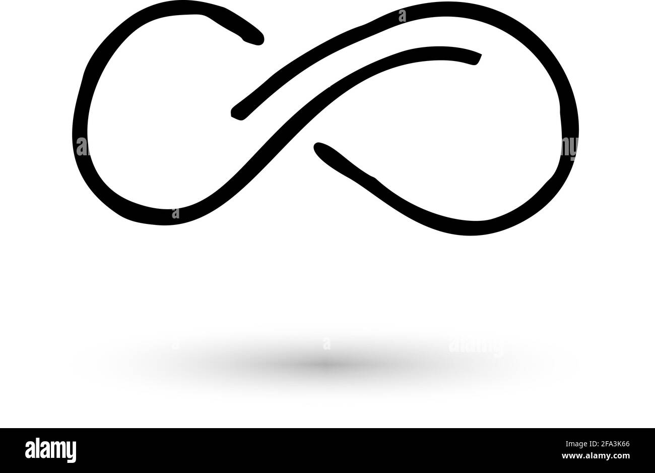 Infinity symbol hand drawn with ink brush Stock Vector Image & Art - Alamy