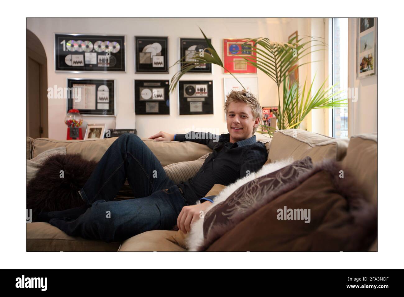 Singer Jonathan Ansell at home in west Londonphotograph by David ...