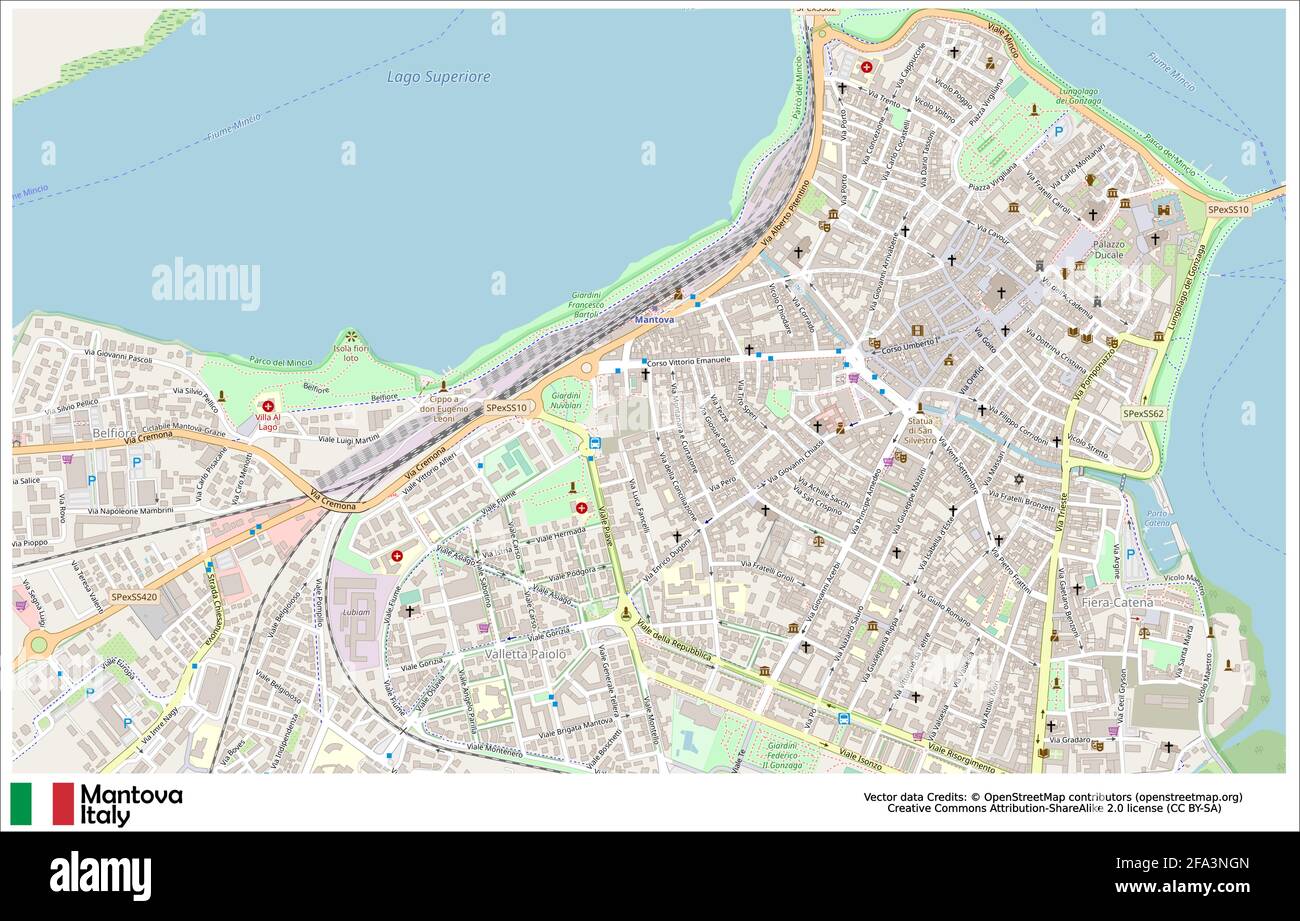 Mantova Map Stock Vector Images - Alamy