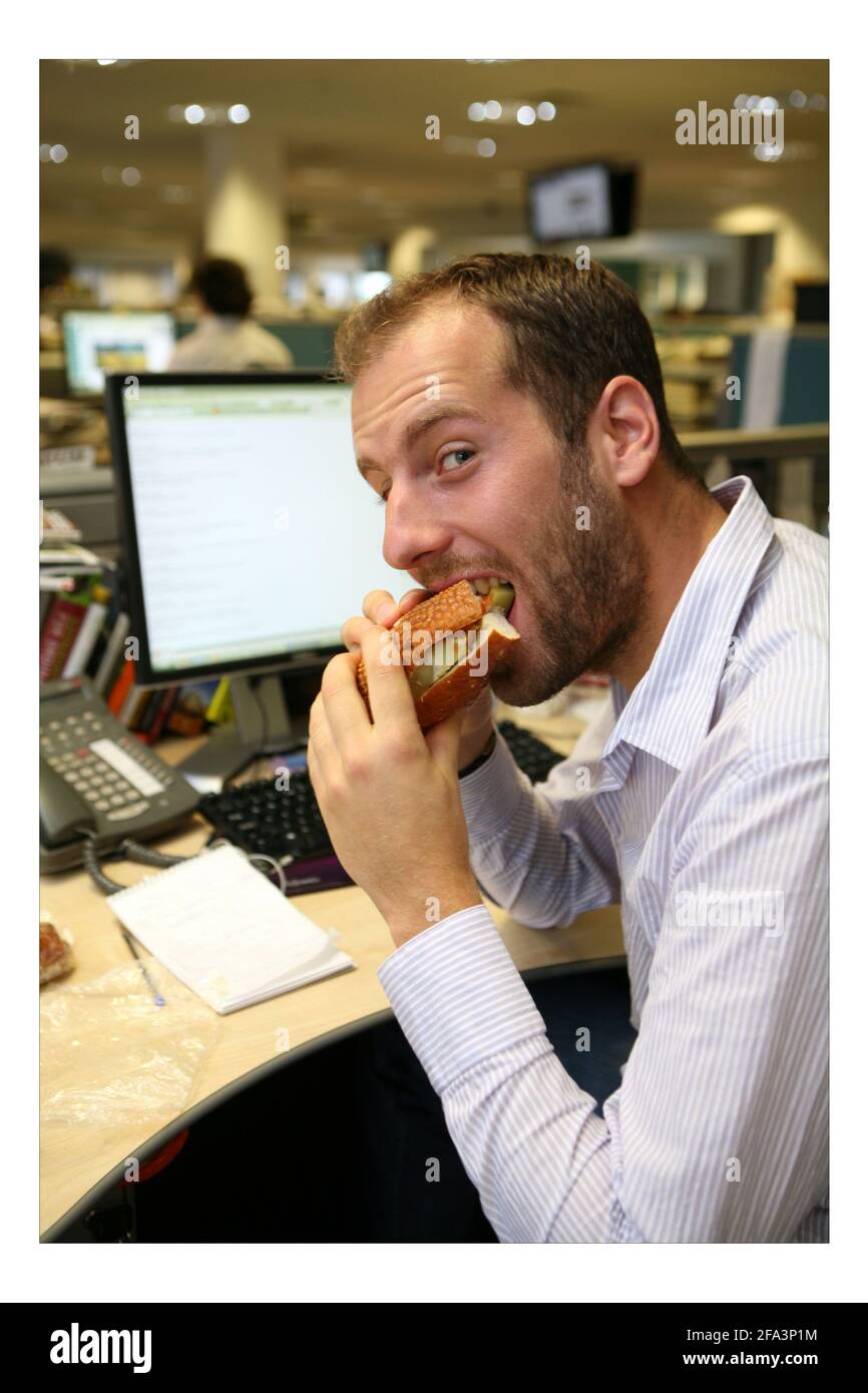 Simon Usborne cooks a pack lunch and eats in the office. Tuna and Onion ...