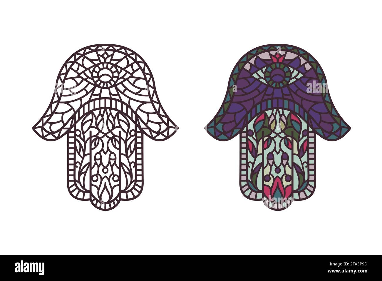 A traditional Oriental or Indian sacred amulet of a religious symbol ...