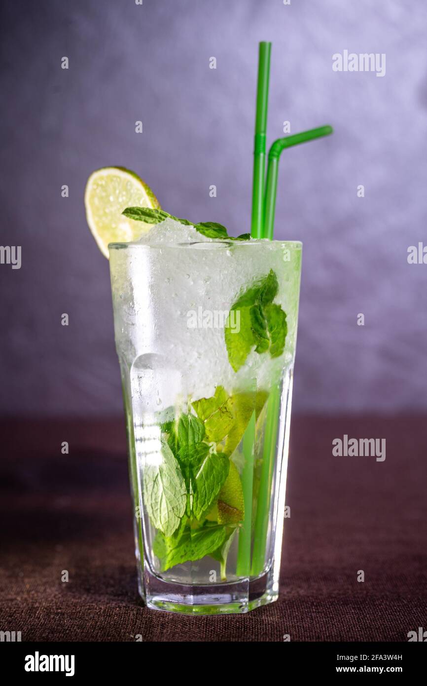 Photo for menu. cold cocktail mahito Stock Photo - Alamy