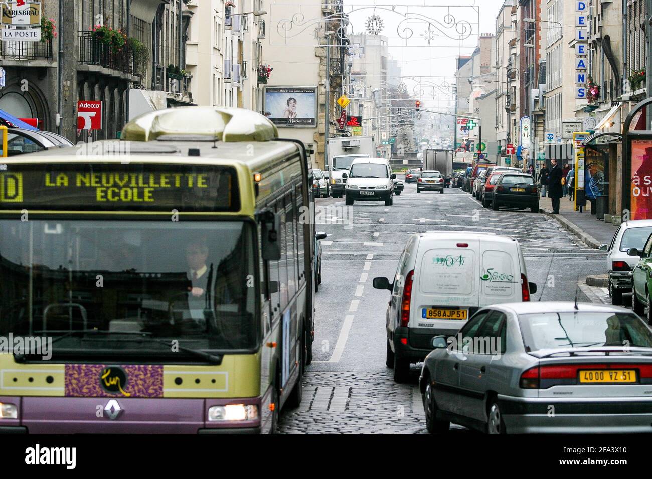 Street view, Reims, France Stock Photo - Alamy