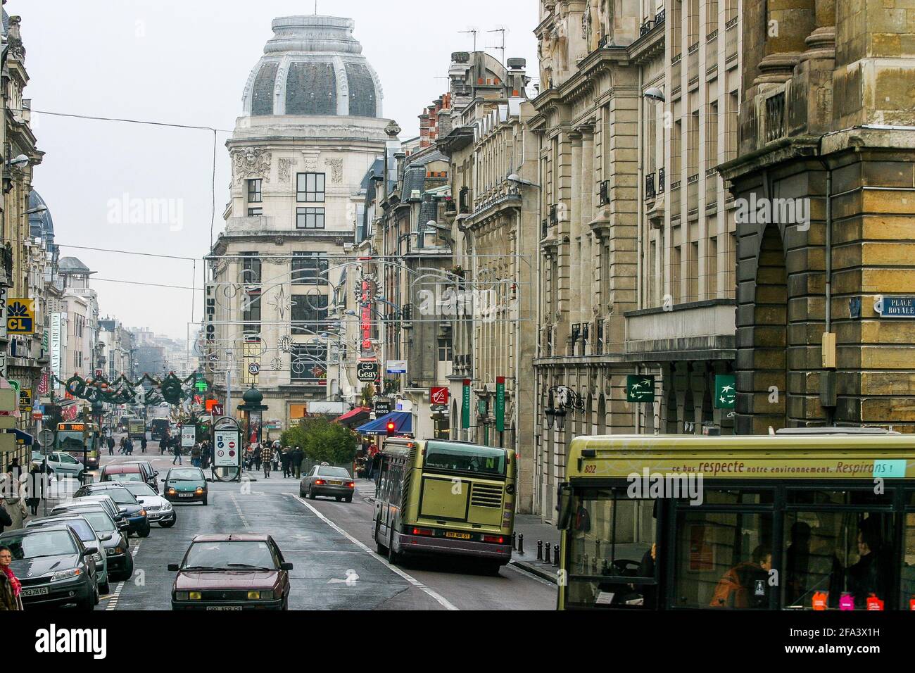 Street view, Reims, France Stock Photo - Alamy