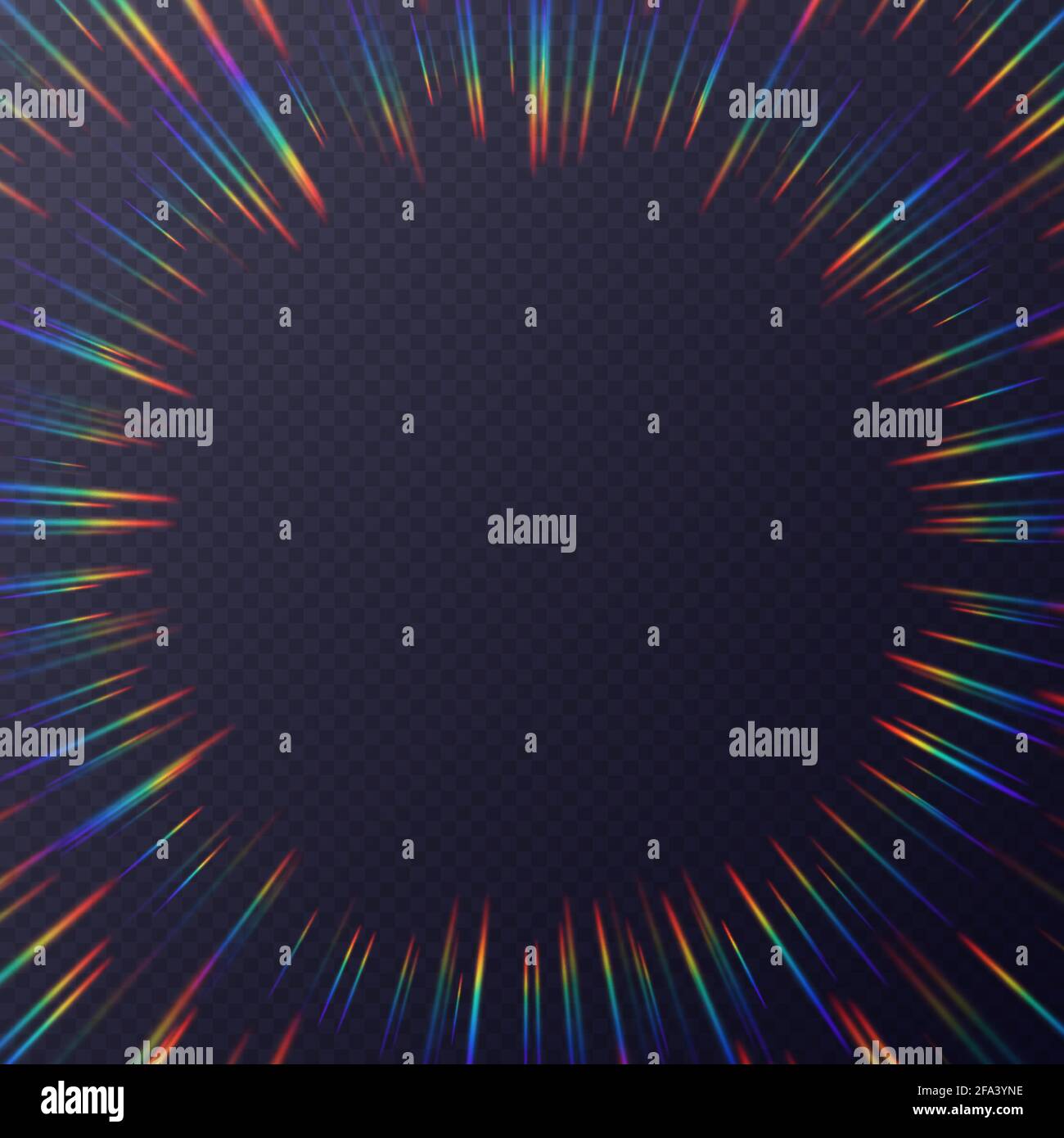 Light refractions frame, background with rainbow sunlight effect ...