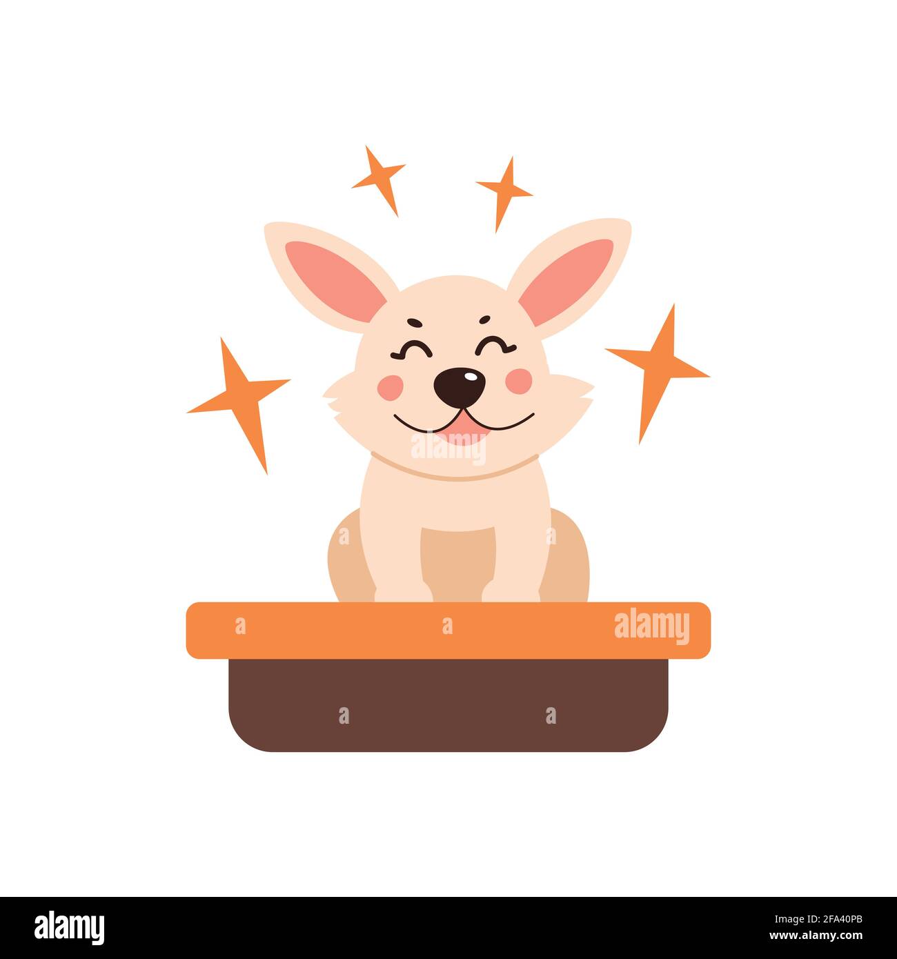 Dog grooming. Vector illustration in a simple style on a white ...
