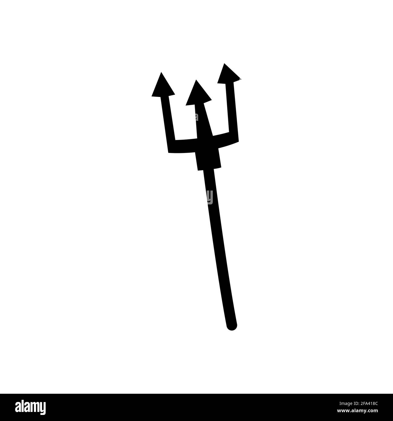 Devilish pitchfork on white background, vector illustration Stock ...