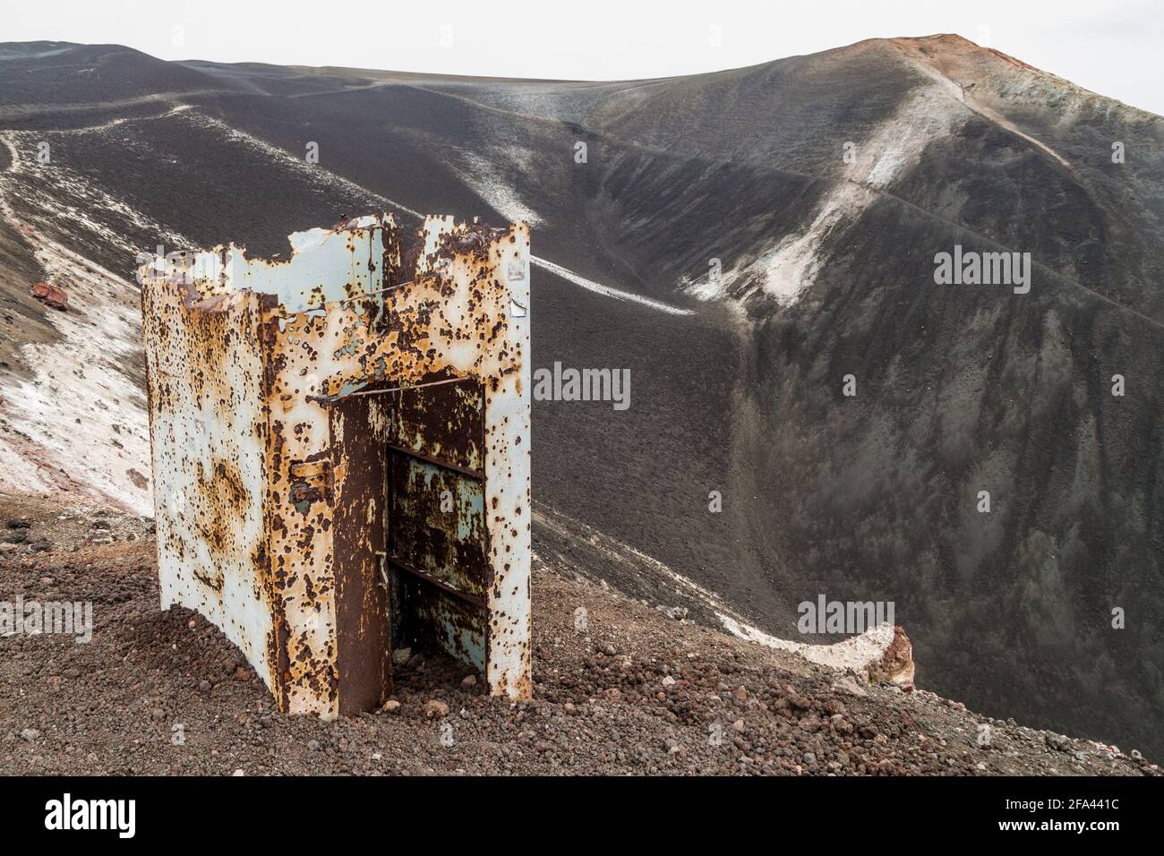 Old rusty toilet on Cerro Negro volcano, Nicaragua Stock Photo - Alamy