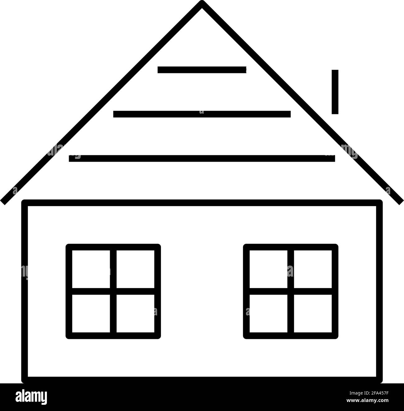 Modern thin line house Stock Vector Images - Alamy