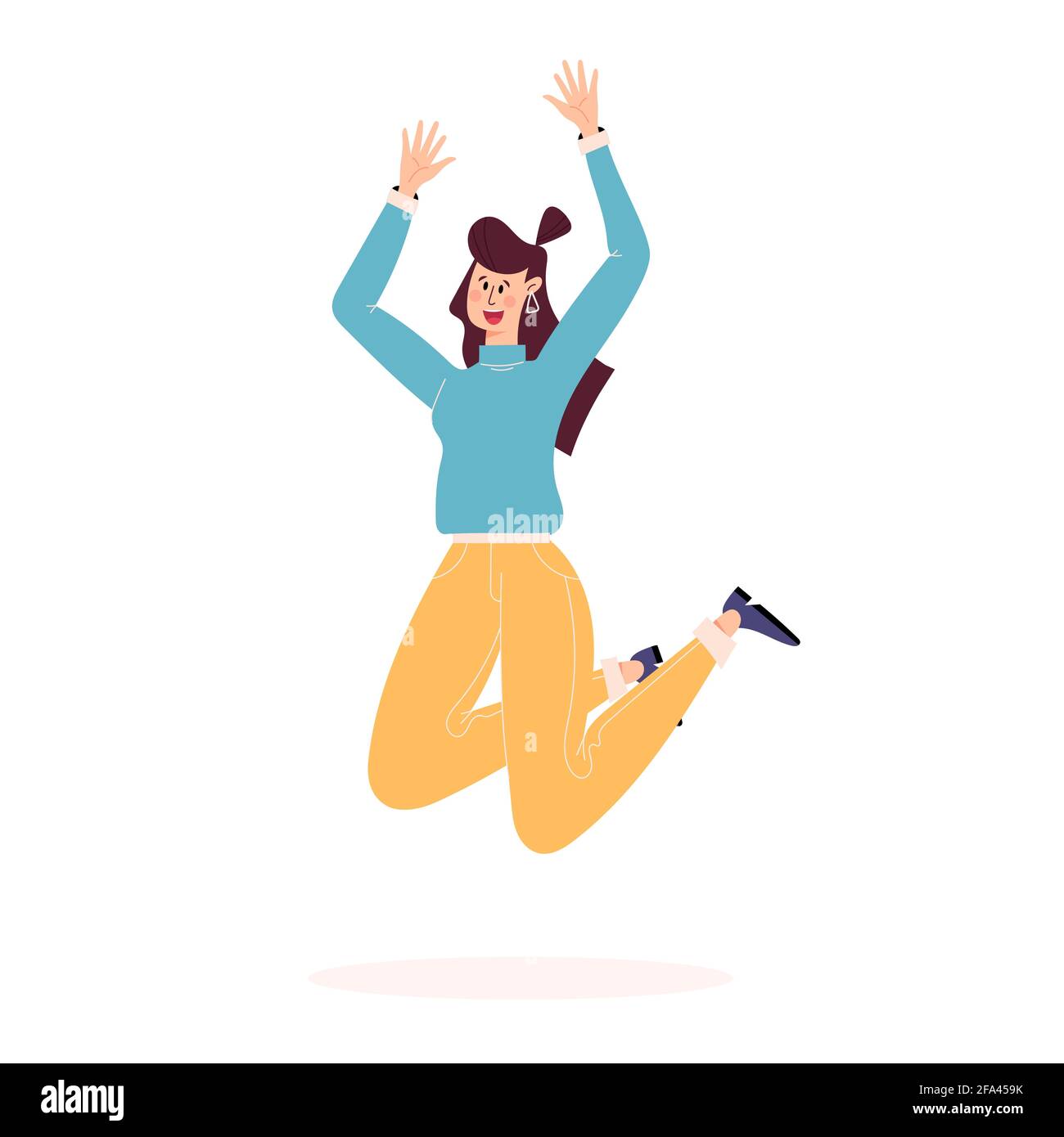 Happy jumping people Stock Vector Image & Art - Alamy