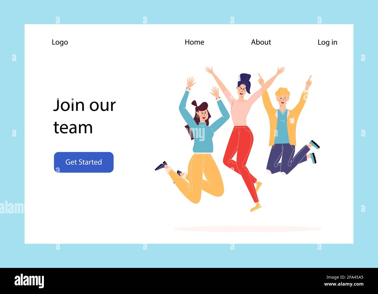 Happy jumping people Stock Vector Image & Art - Alamy