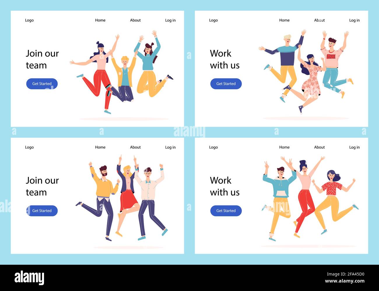 Happy jumping people Stock Vector Image & Art - Alamy