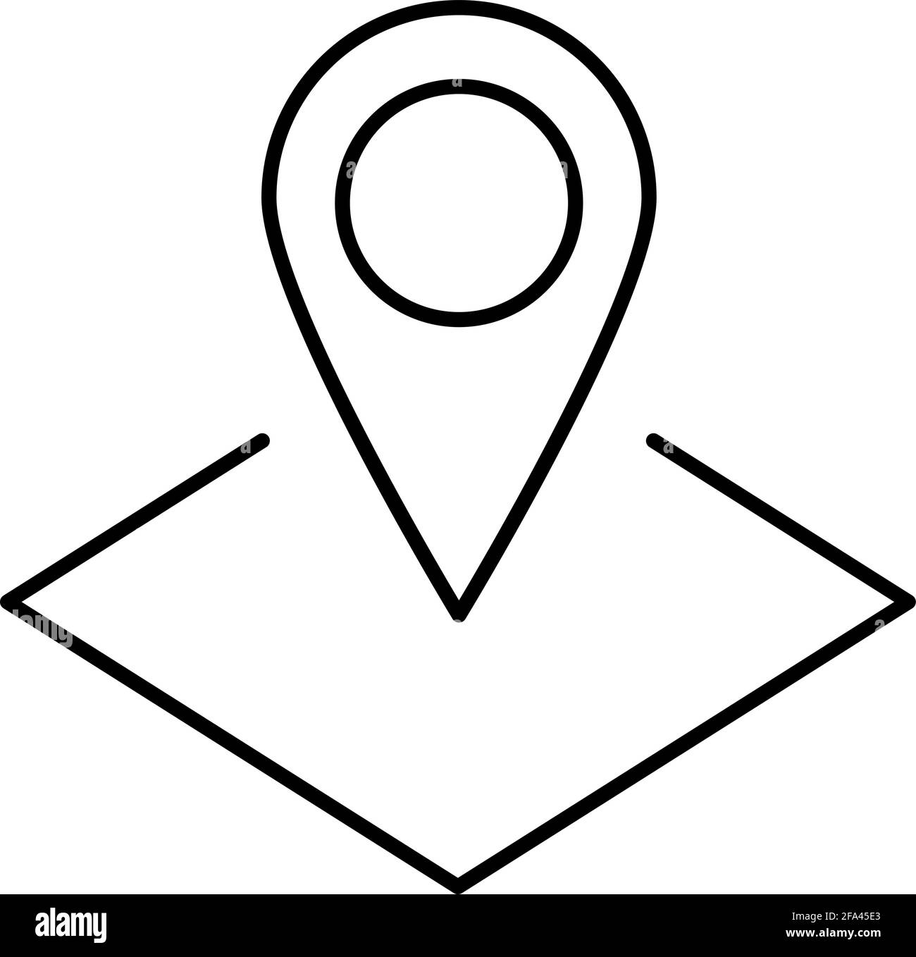 Map pin thin line icon Stock Vector Image & Art - Alamy