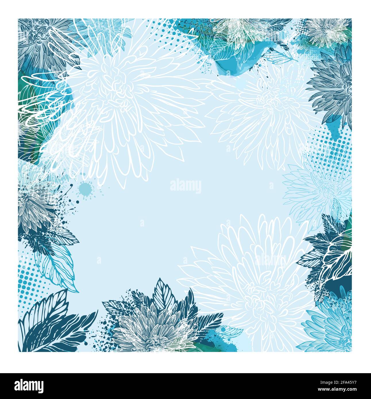 Abstract blue flower. Beautiful background with chrysanthemums. Wedding ...