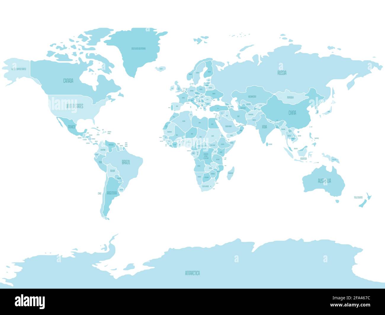 Simplified smooth border World map Stock Vector Image & Art - Alamy