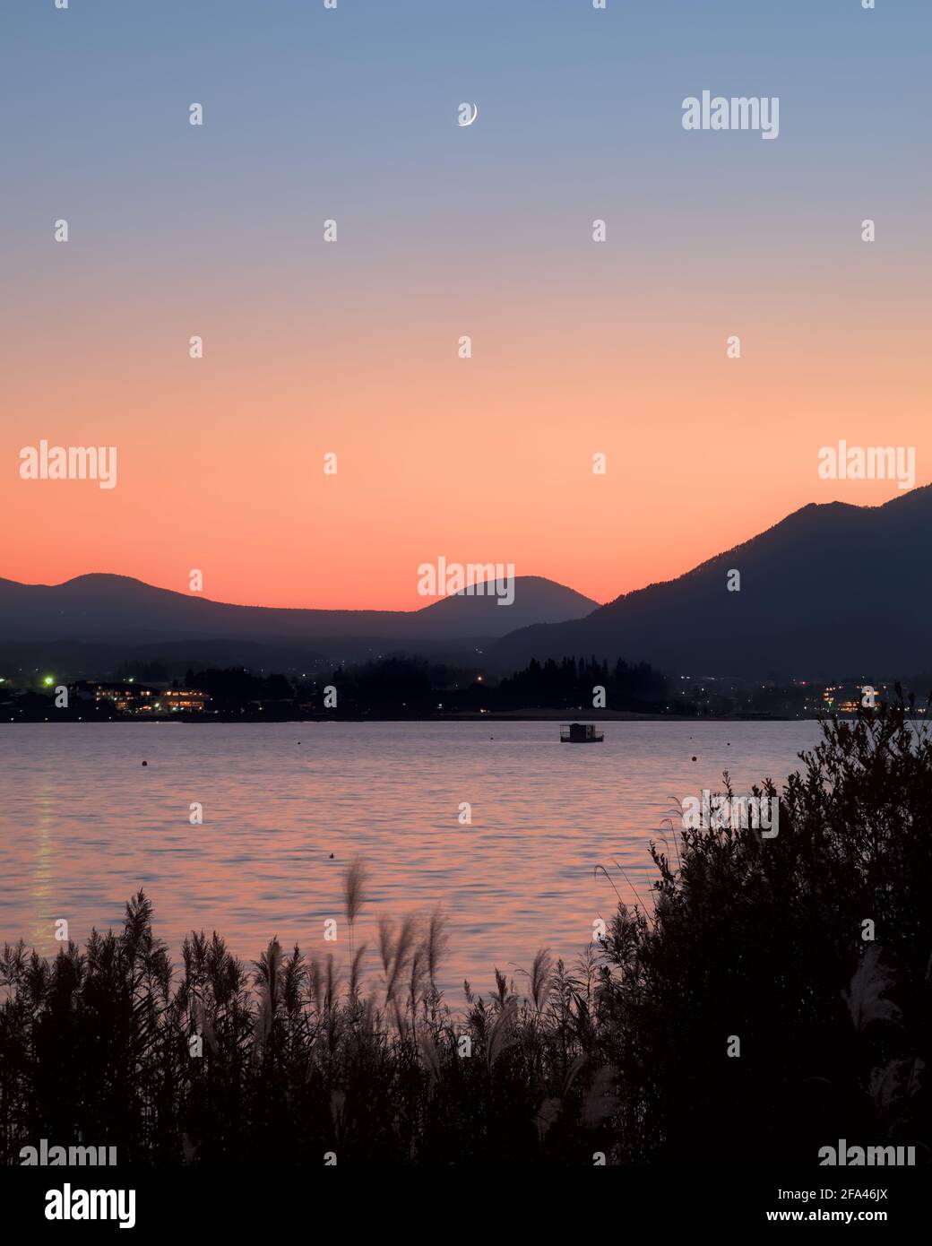 Japan blue moon shadow silhouette hi-res stock photography and images ...