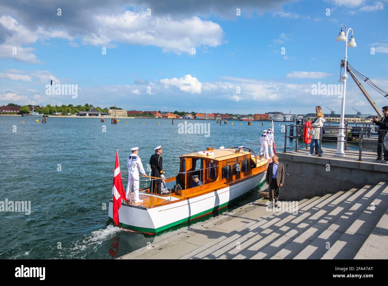2011/06/21, Copenhagen. The Queen of Denmark Margaret II on a tender ...