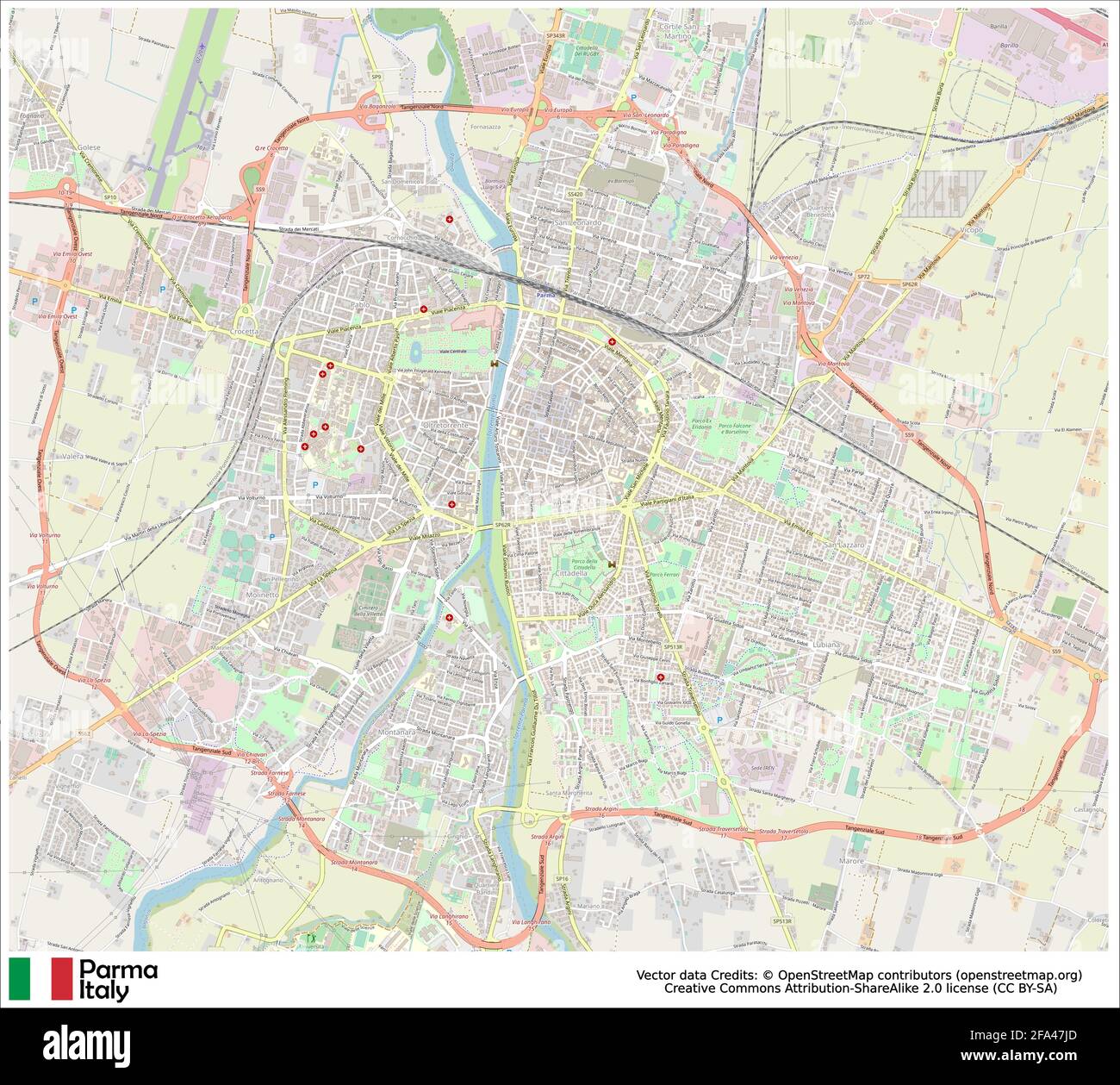 Map Of Parma Stock Vector Images - Alamy