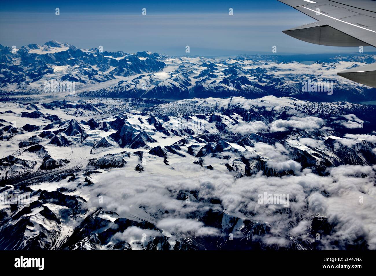 Alaska mountain range flying in to Fairbanks Stock Photo - Alamy