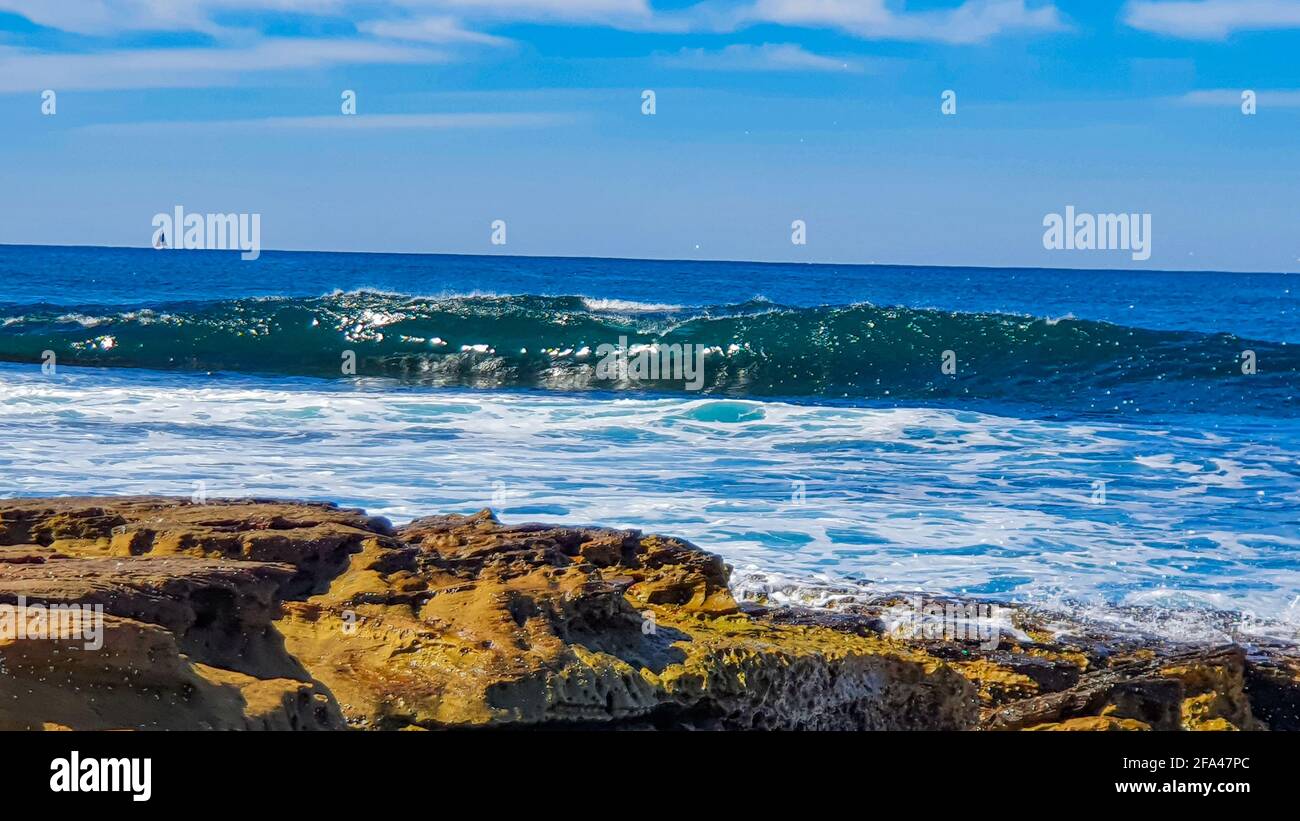 Beautiful blue ocean wave on hi-res stock photography and images - Alamy