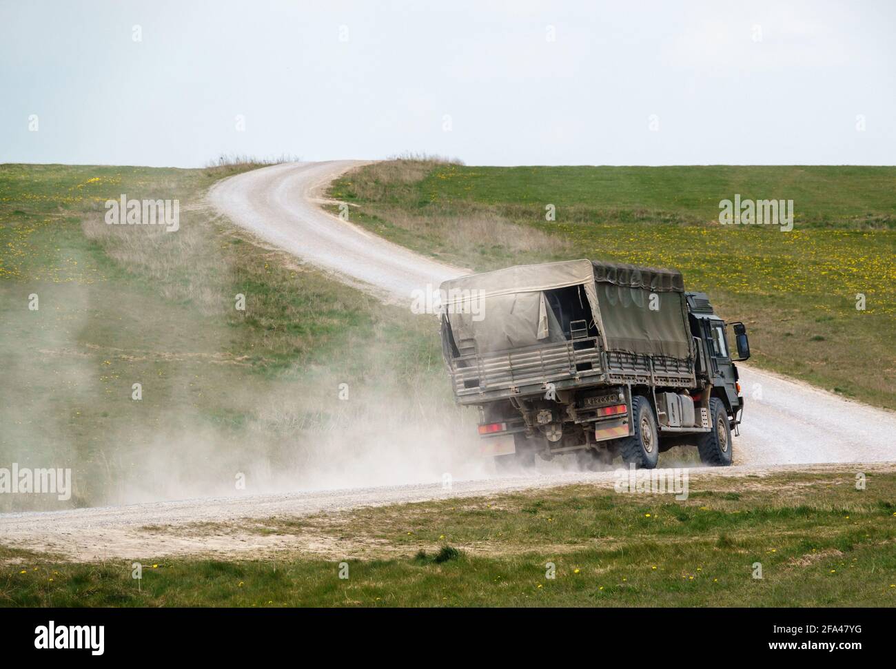 British army M.A.N. 4x4 SV logistics lorry vehicle truck on exercise ...