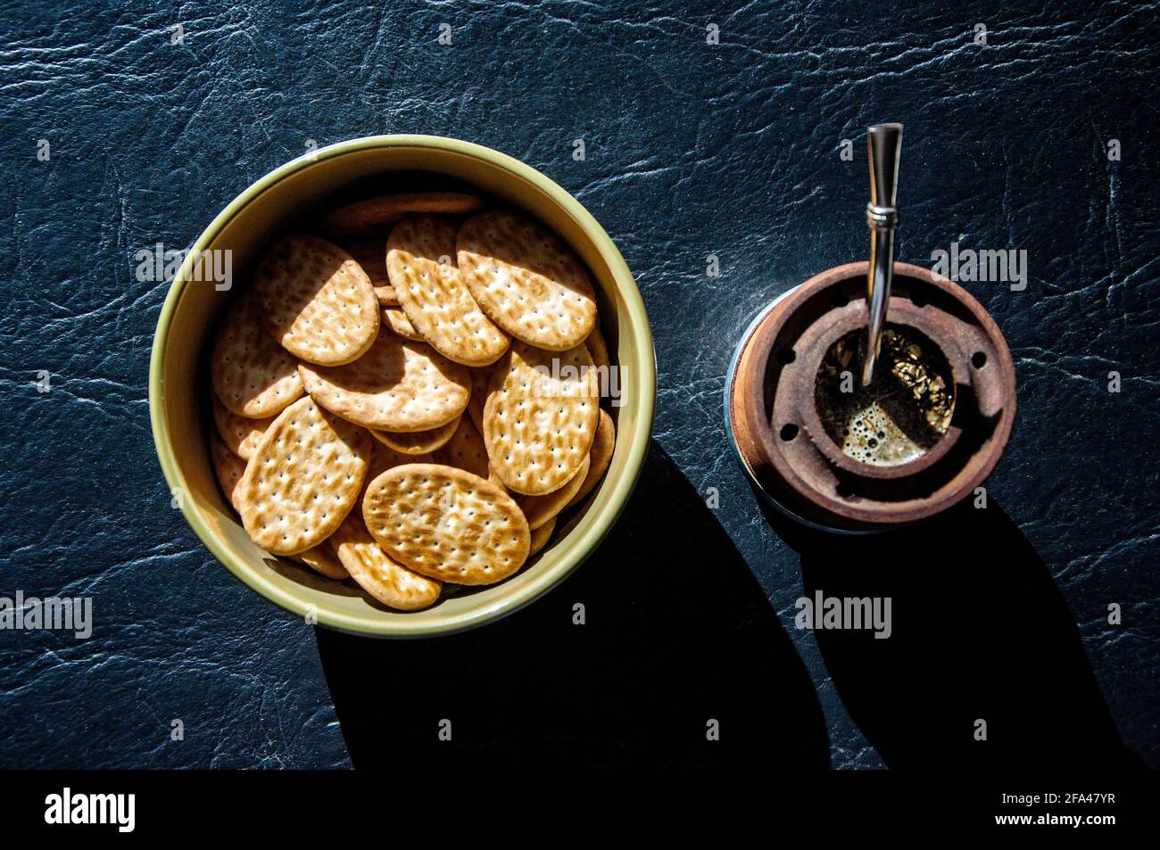 Mate and fat sponge cakes (traditional Argentine drink Stock Photo - Alamy