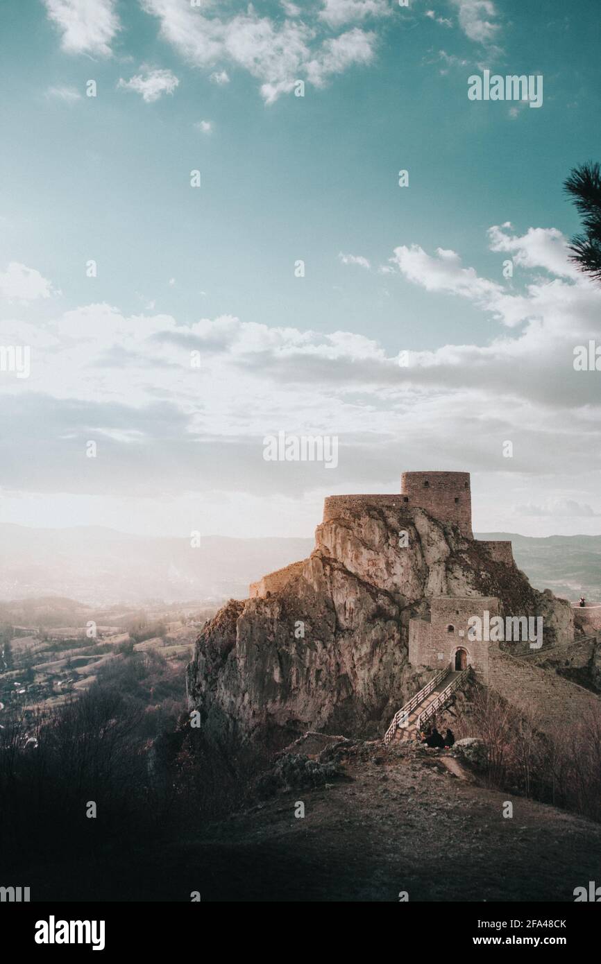 Srebrenik Fortress during a sunny day in Bosnia and Herzegovina Stock ...