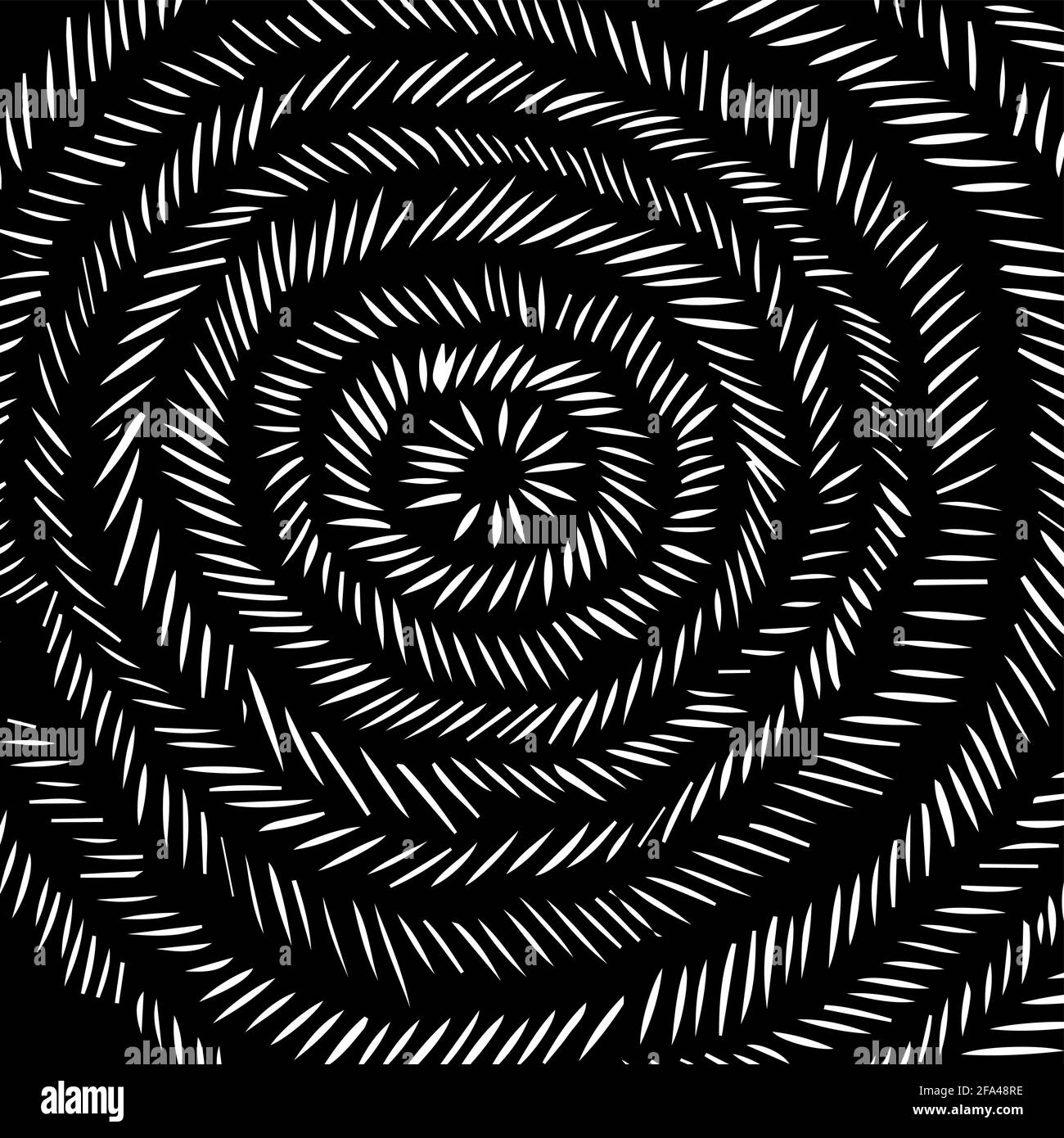 Concentric circles hatching lines abstract background. Hatching in a ...