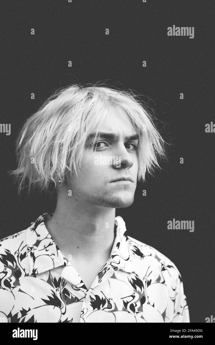 Black and White Portrait of Teen Boy Looking Directly into Camera Stock ...