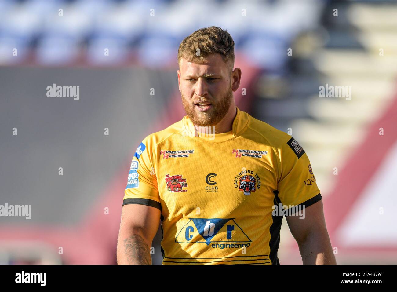 Lewis Bienek (26) of Castleford Tigers in action during the game Stock ...