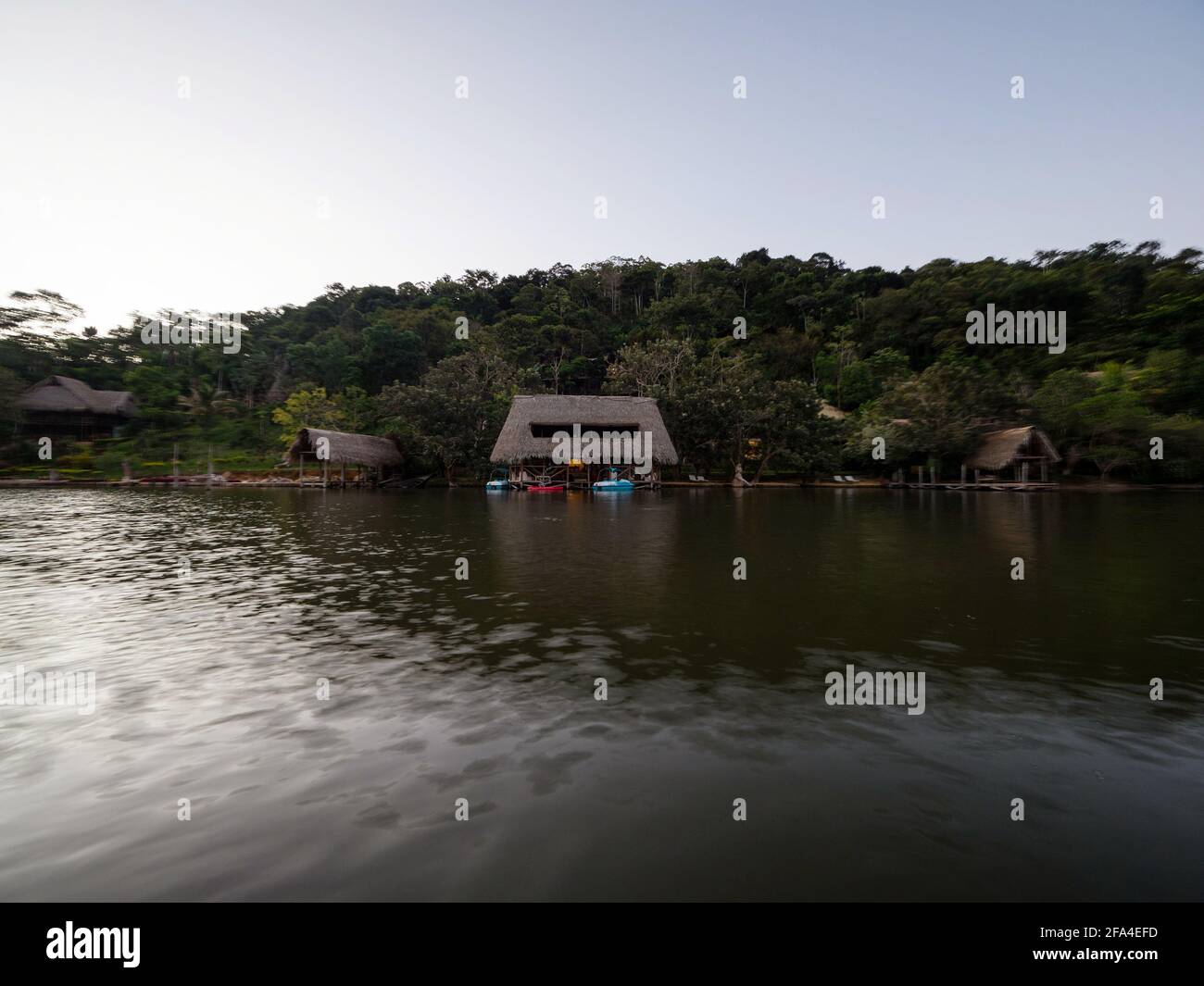 Aerial panorama view of Amazon tropical rainforest exotic lush jungle ...