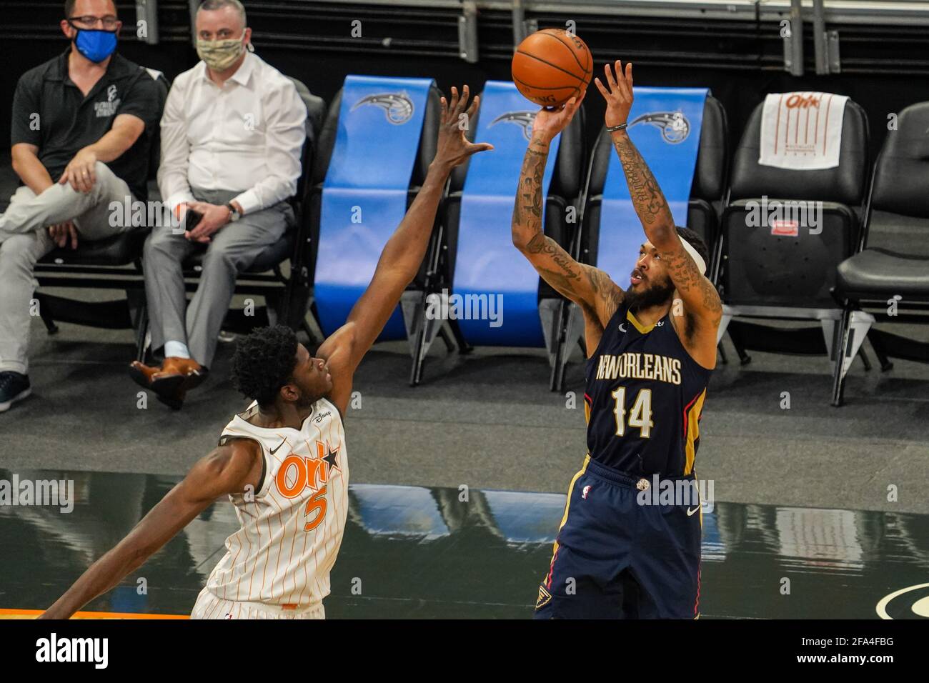 Orlando, Florida, USA, April 22, 2021, New Orleans Pelicans Small ...