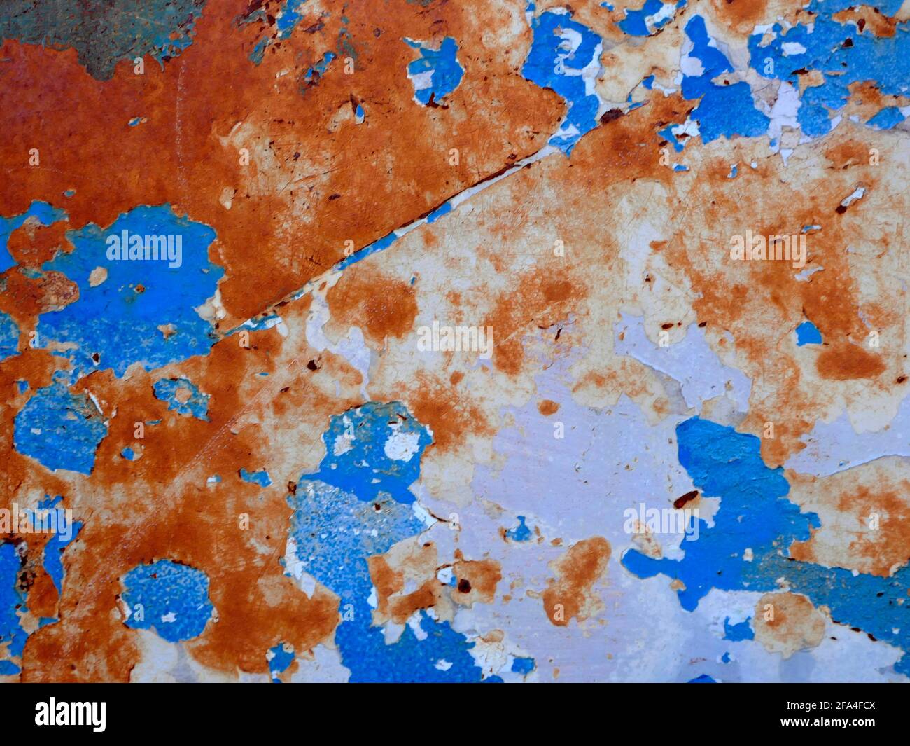 Painted Blue and Rusty Stock Photo - Alamy