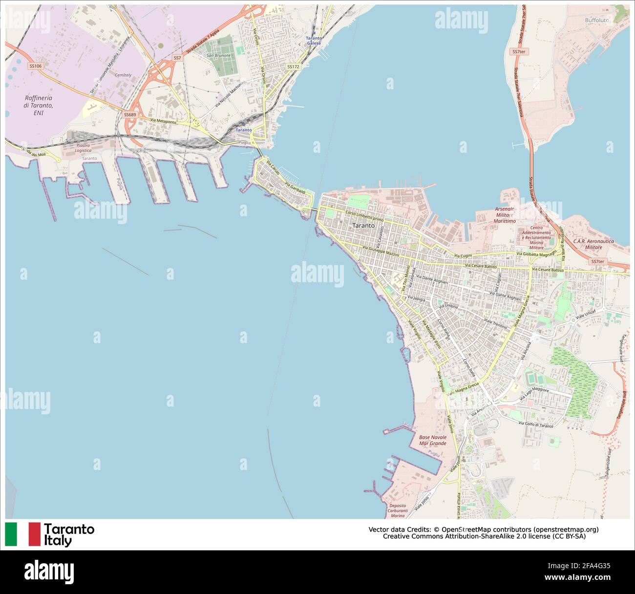 Taranto map vector hi-res stock photography and images - Alamy
