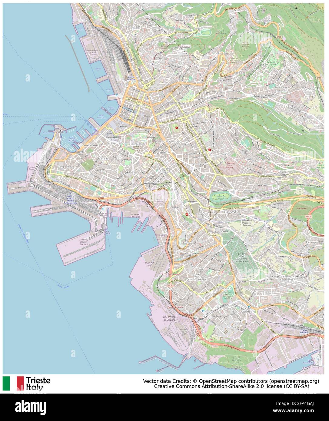 Map italy trieste Stock Vector Images - Alamy