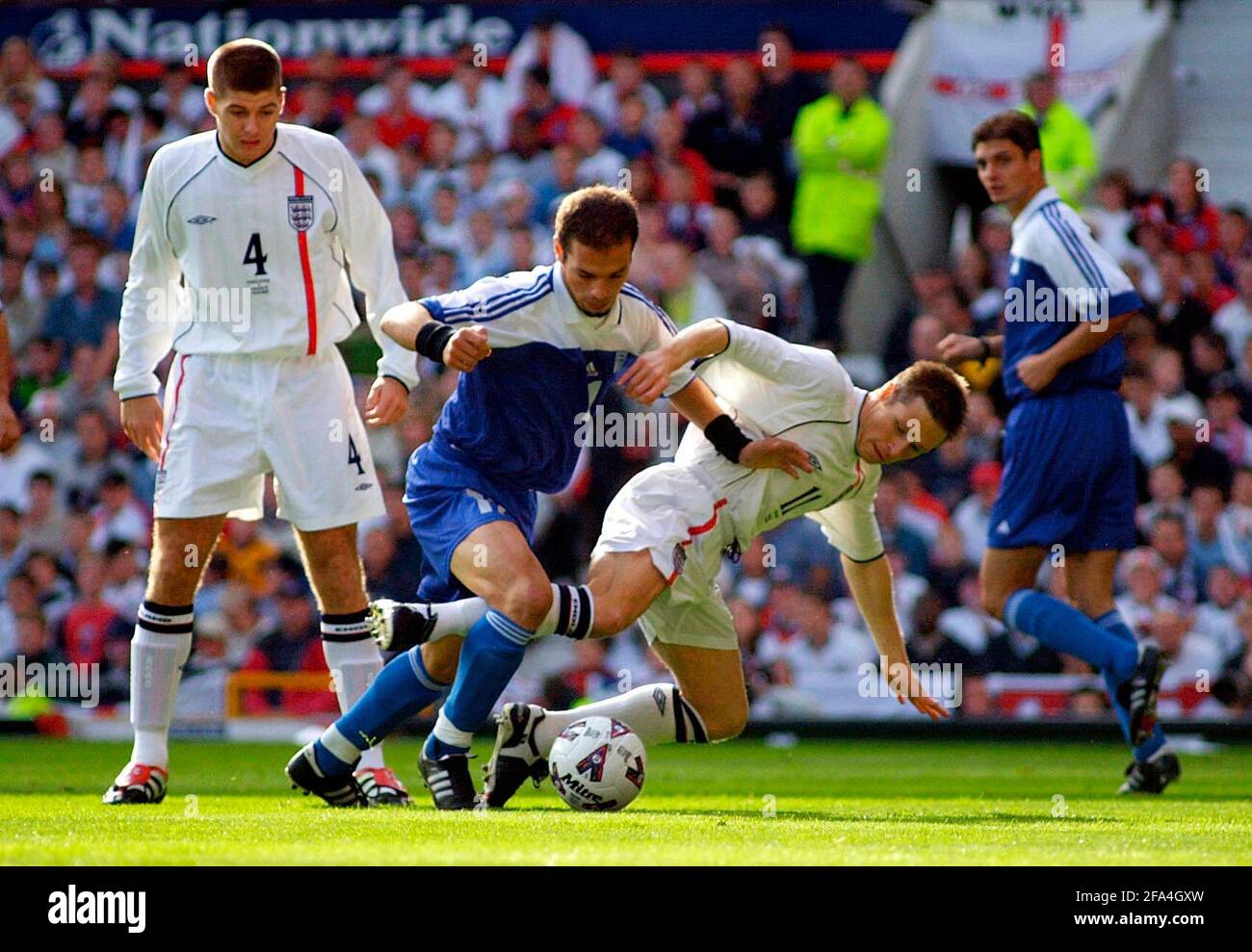 WORLD CUP ENGLAND V GRECCE AT OLD TRAFFORD 6/10/2001 PICTURE DAVID ...