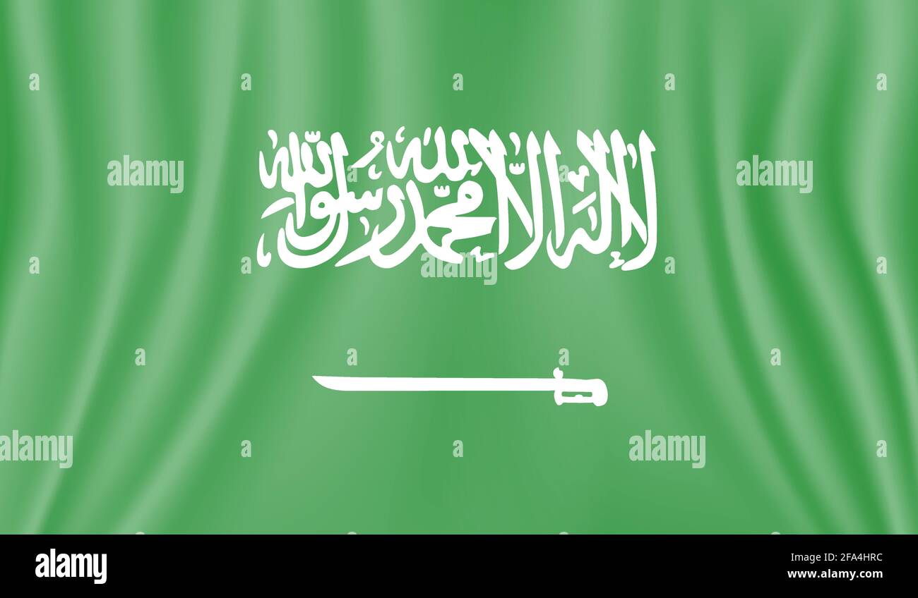 Saudi Arabia flag with waving grunge texture. Vector background Stock ...